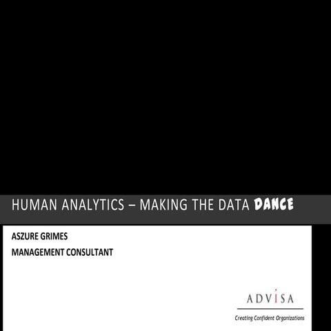 Making The Data Dance | PPT