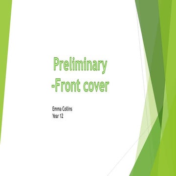 Making the front cover | PPTX