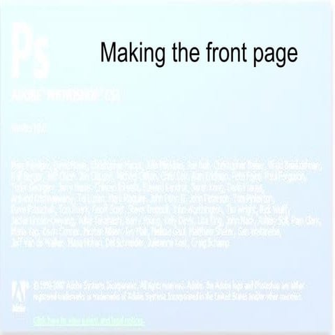Making The Front Page | PPT