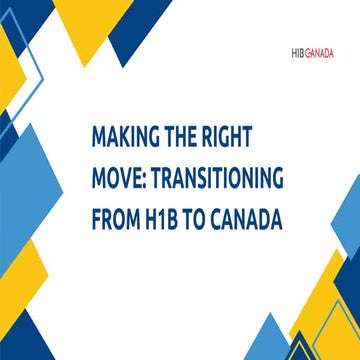 Making the Right Move Transitioning from H1B to Canada | PDF