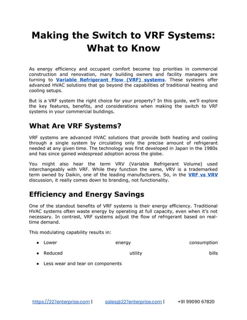VRF system - HVAC........................ | PPTX