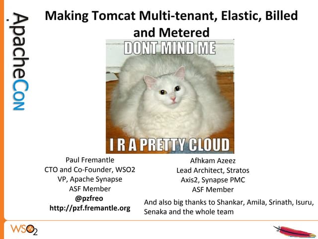 Making Apache Tomcat Multi Tenant Elastic And Metered Ppt