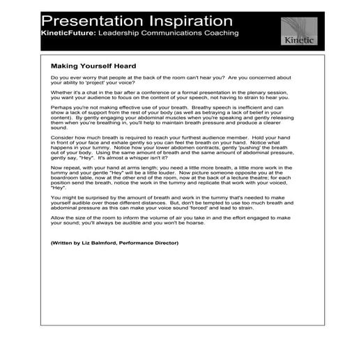 Making Yourself Heard | DOC