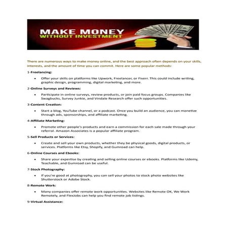 How to make money online | PDF