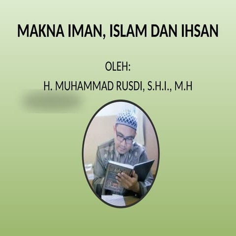 Materi Hadits tentang MAKNA IMAN, ISLAM DAN IHSAN.pptx