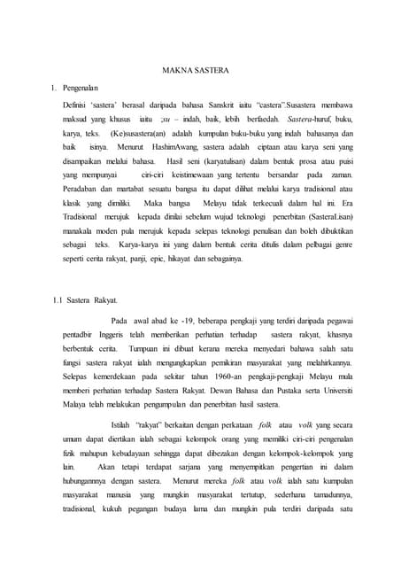 GENRE KESUSATERAAN MELAYU | DOCX