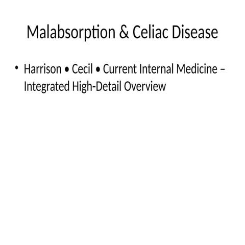 Malabsorption Malabsorbtion disorder one of the common cause of ...