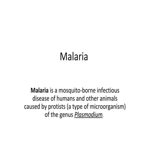 Malaria 5 | PPT