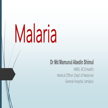 Complicated and uncomplicated malaria | PPT