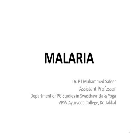 Malaria | PPTX