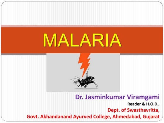 Malaria intro.pptx malaria introduction ppt | PPT