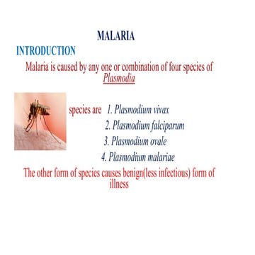 Malarial infection and pathological analysis | PPTX