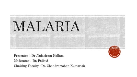 Malaria Case Study | PPTX | Infectious Diseases | Diseases and Conditions