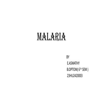 Comprehensive Overview of Malaria and Ocular Malaria: Causes, Symptoms ...
