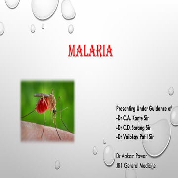 MALARIA - educational ppt for students.. | PPTX