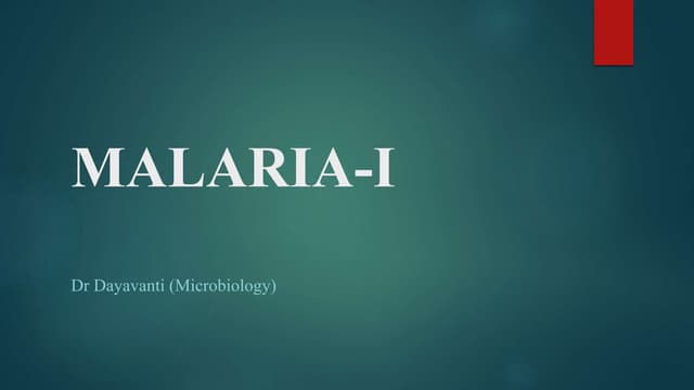 Malaria | PPTX