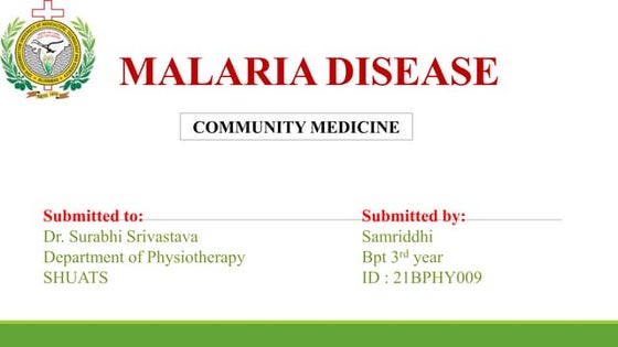 Biology investigatory project class 12 [malaria] | DOCX
