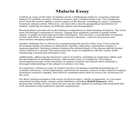 Malaria Essay.pdf