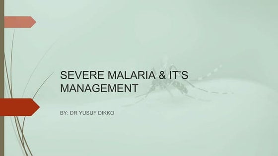 Malaria Case Study | PPTX | Infectious Diseases | Diseases and Conditions