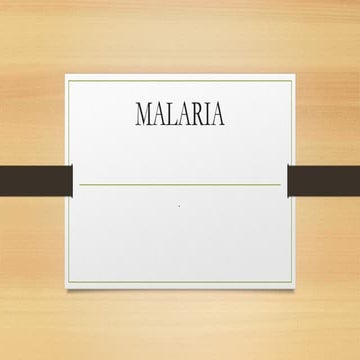 MALARIA POWERPOINT Presentation from ledaany | PPTX