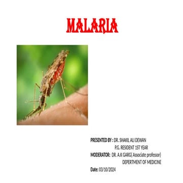 MALARIA PPT.pptx by dr shakil ali dewan. | PPTX