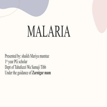 Project work malaria class 12_ HS biology project | PDF
