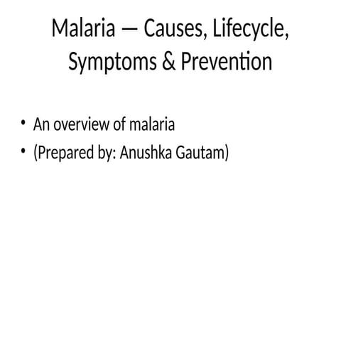 Malaria | PPTX