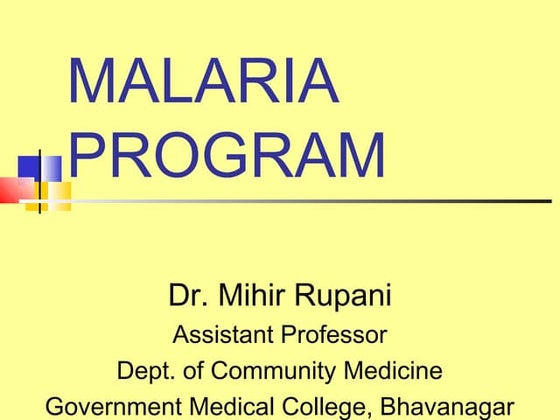 National malaria control programe | PPTX | Infectious Diseases ...