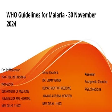 Complicated and uncomplicated malaria | PPT