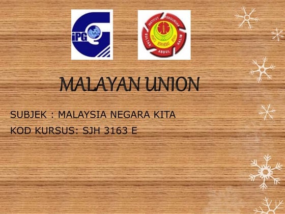 Faktor faktor penentangan orang melayu terhadap malayan union | PPTX
