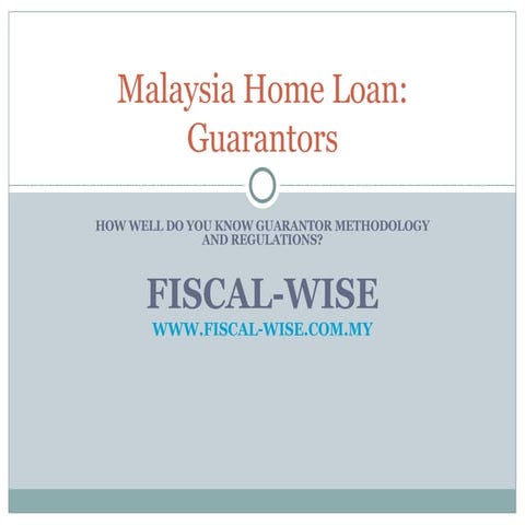 Malaysia Home Loan | PPTX | Home Financing | Personal Debt