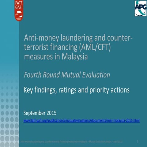 Mutual Evaluation Report of Malaysia | PDF