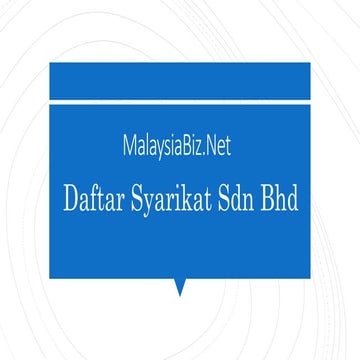 Daftar Syarikat Sdn Bhd | PPT