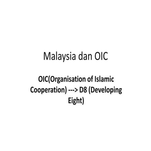 Malaysia dan oic new | PPT