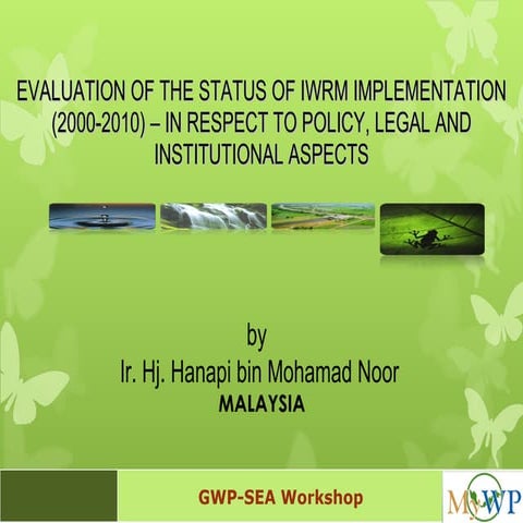 IWRM Evaluation Result_Malaysia | PPT | Environmental Services Industry ...