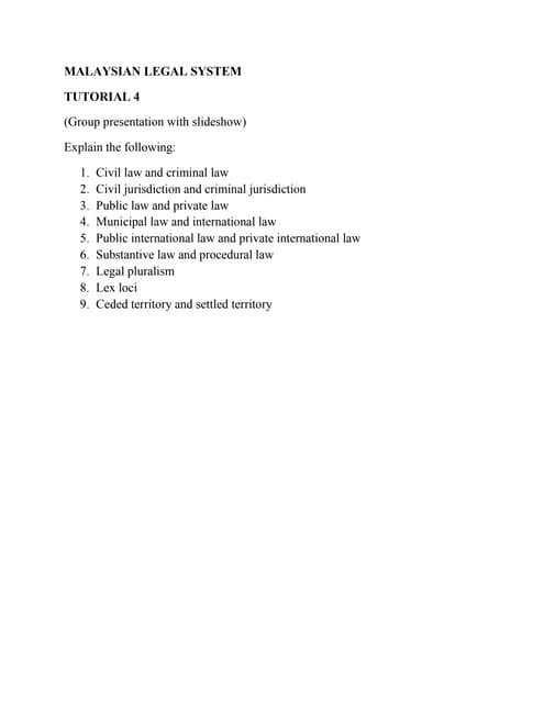 Land law 1 tutorial 4 | PDF