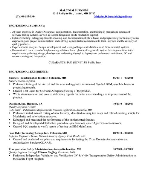 Resume_Tutt_Marian | DOCX | Databases | Computer Software and Applications