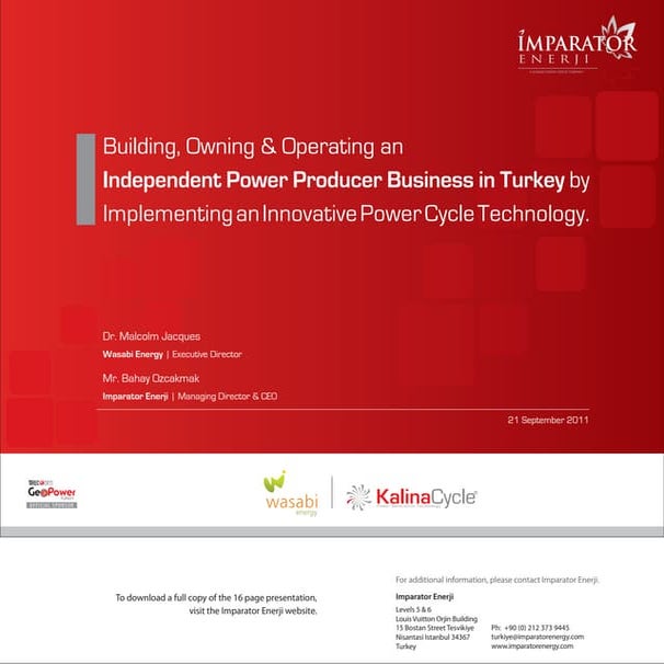 Building, Owning & Operating an Independent Power Producer Business in ...