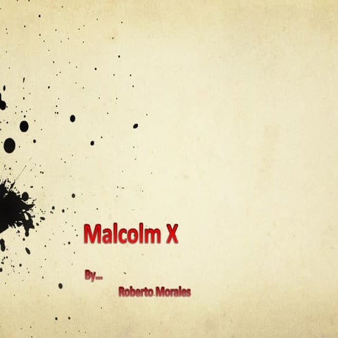 Malcolm X Power Point Presentation | PPTX