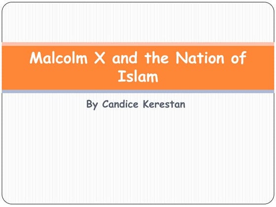 Malcolm X Power Point Presentation | PPTX