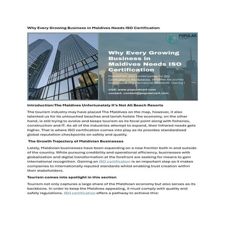 Why Every Growing Business in Maldives Needs ISO Certification.pdf