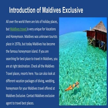Maldives exclusive presentation | PPT