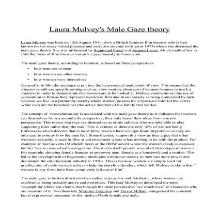 Male gaze theory 2016 | PPTX