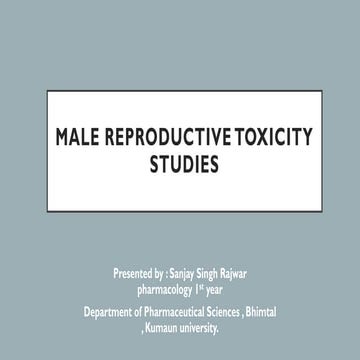 Male reproductive toxicity studies.pdffree | PDF