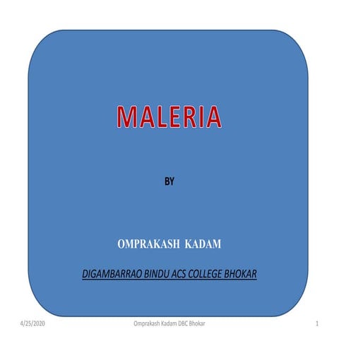 Project work malaria class 12_ HS biology project | PDF