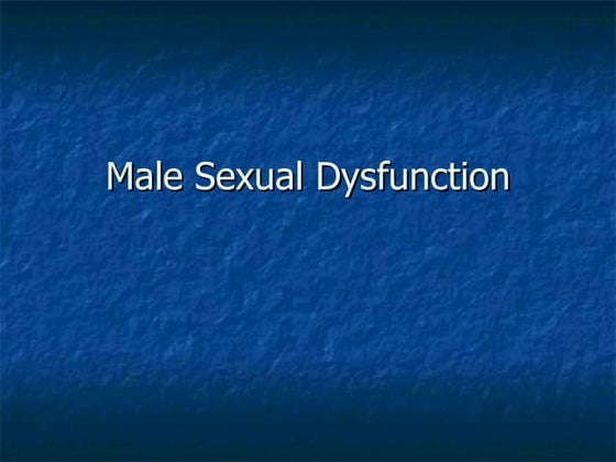 Sexual dysfunction | PPT