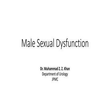 Male sexual dysfunction | PPT