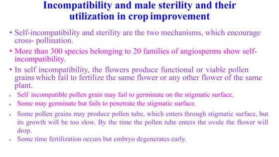 Gametophytic self incompatibility vs sporophytic self incompatibilty | PPT