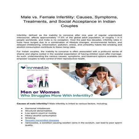 Infertility (Reproductive system disorder) | PPTX