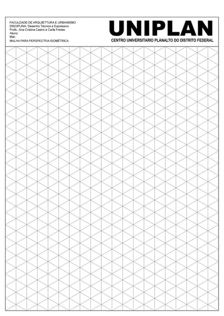 Modelo folha a4 isométrica